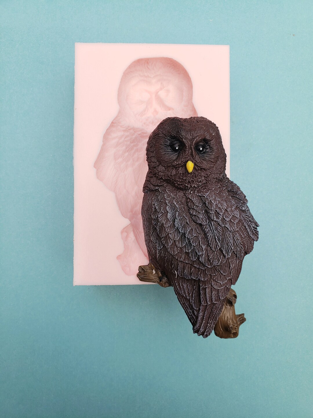 Owl Night Bird Silicone Rubber Mold for Resin, Cake, Candy, Fondant ...