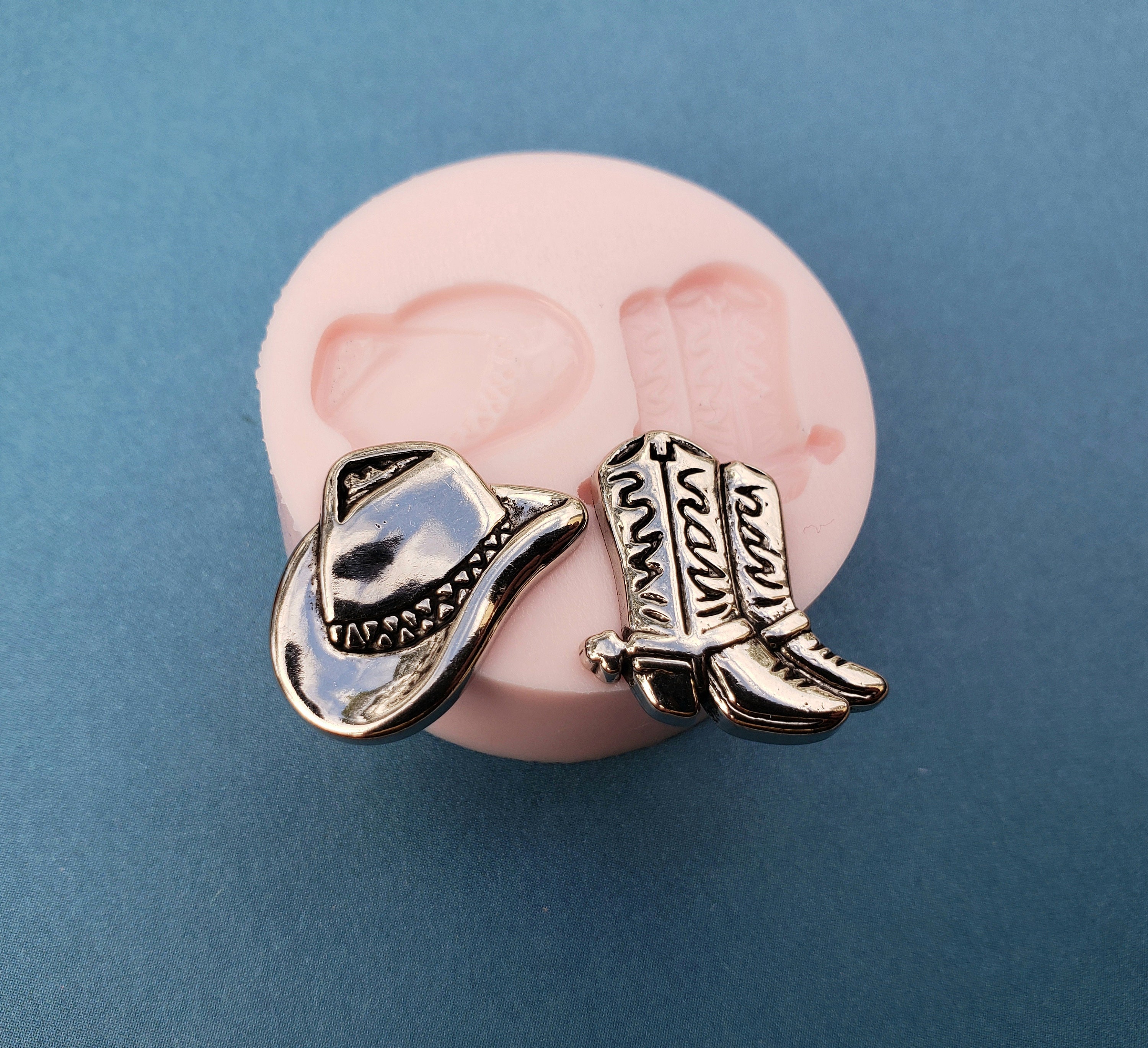 Cowboy Cowgirl Boots and Hat Silicone Rubber Mold for Cake - Etsy