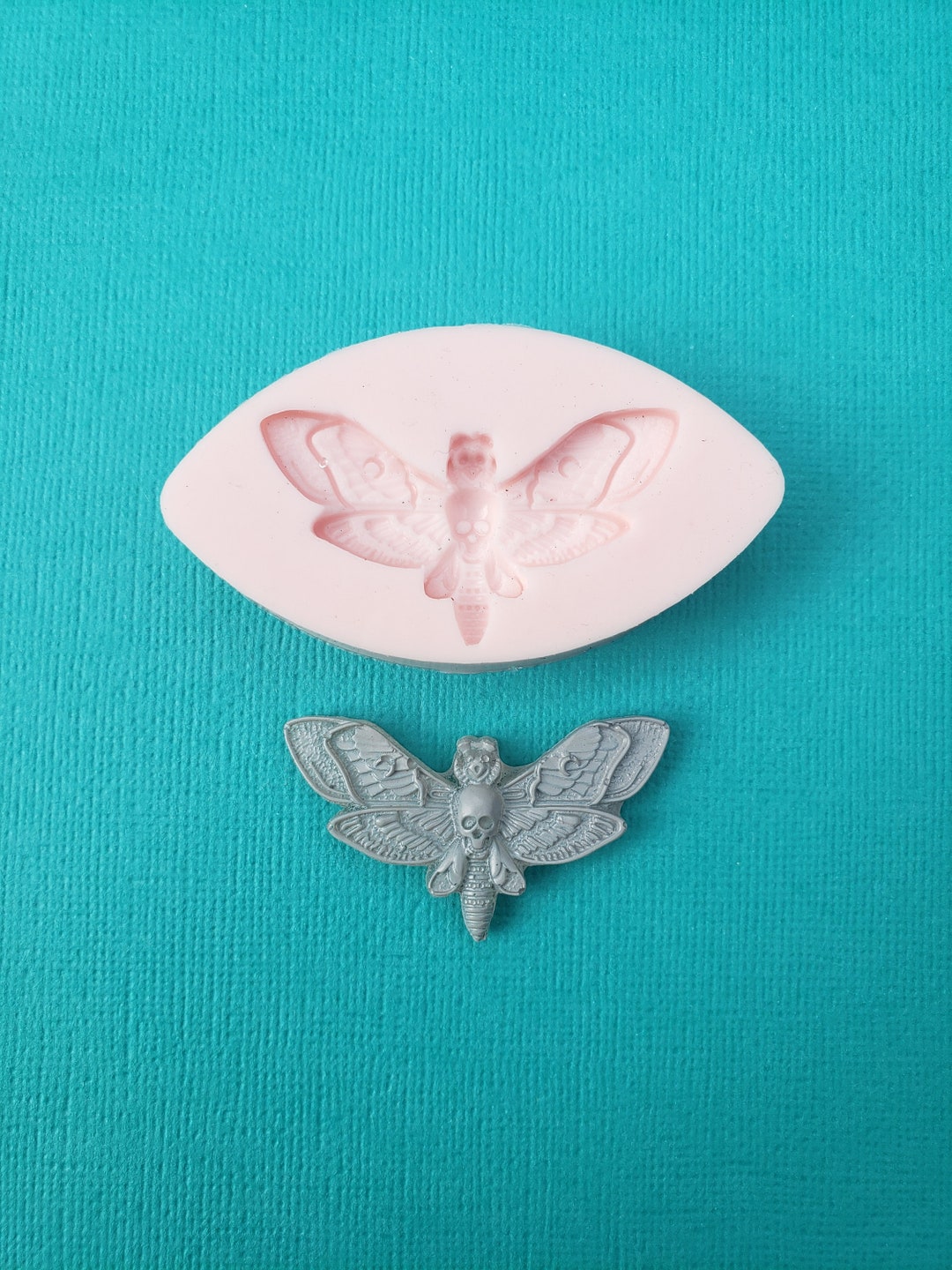 Skull Head Bug Insect Silicone Rubber Mold for Resin, Cake, Candy ...