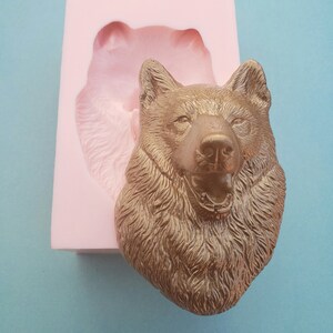 Wolf Predator Animal Coyote Silicone Rubber Mold for Resin, Cake, Candy ...