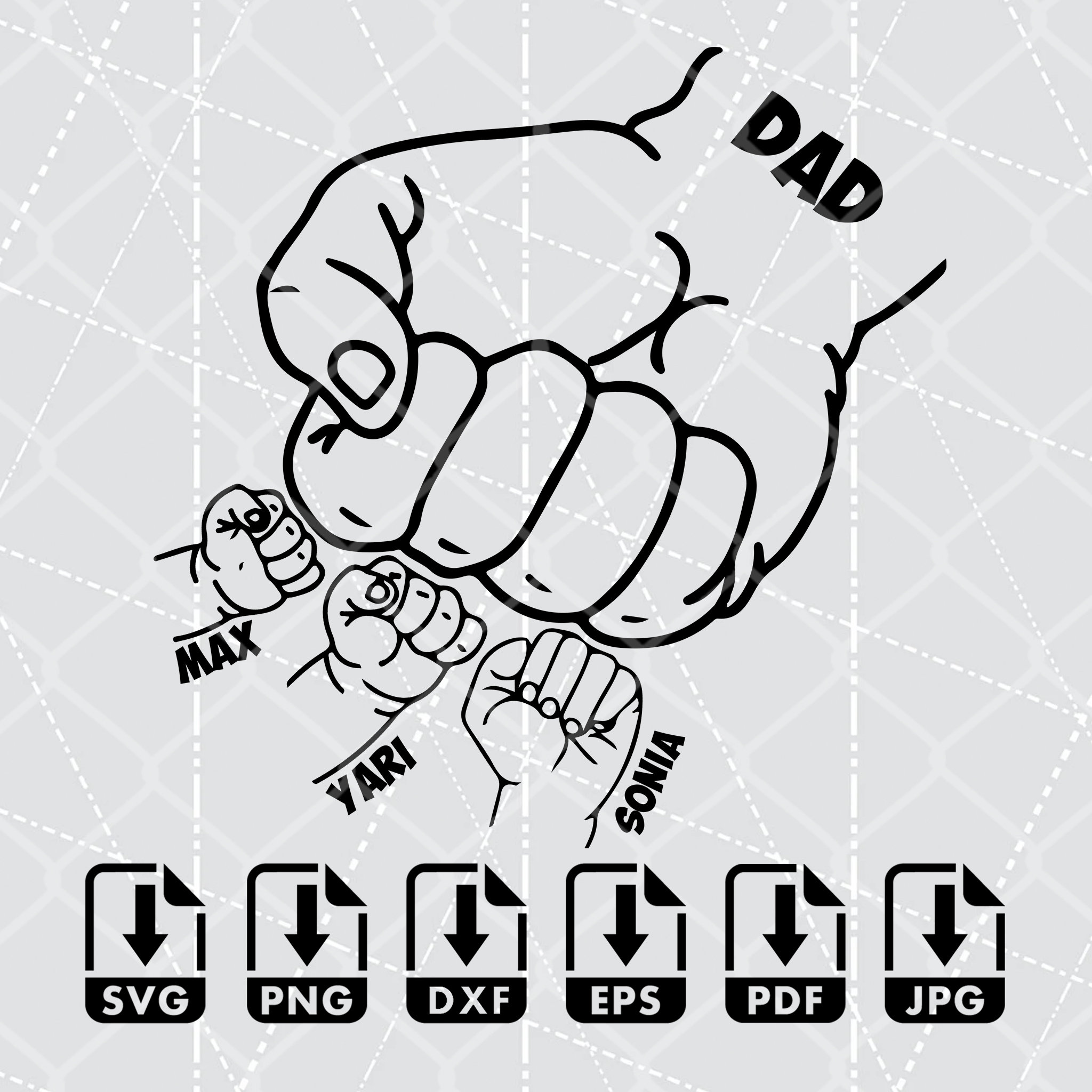 Family Fist Bump - SVG & Cut Files for Crafters - Digital Downloads - Etsy