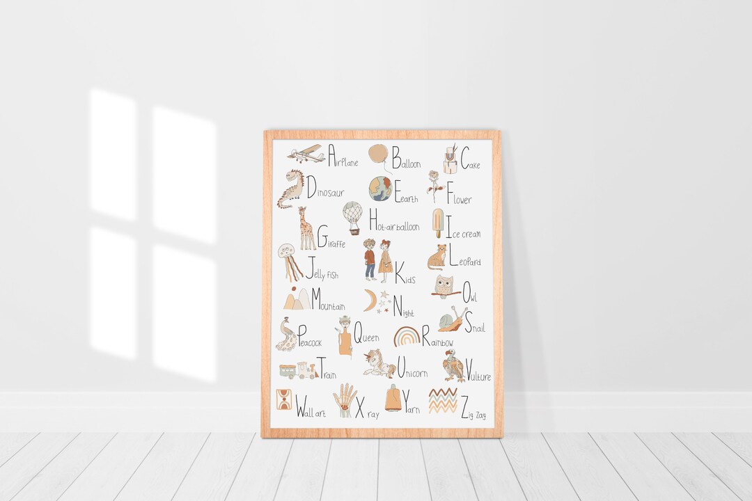 Printable Alphabet Wall Art | Classroom Alphabet Poster | ABC | Nursery ...