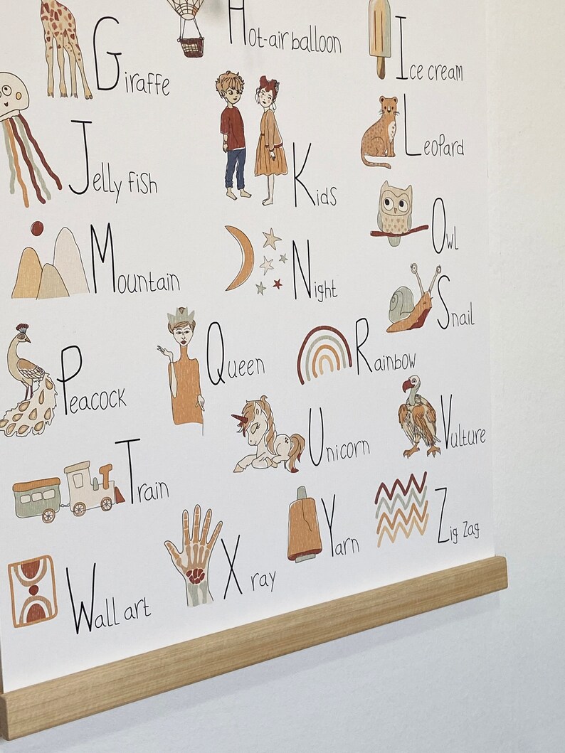 Boho Classroom Decor | Animal Alphabet Print | ABC Poster | Kids Room ...