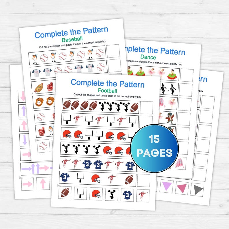 Kindergarten Sequence Worksheets 15 Pages - Cut & Paste Activities ...