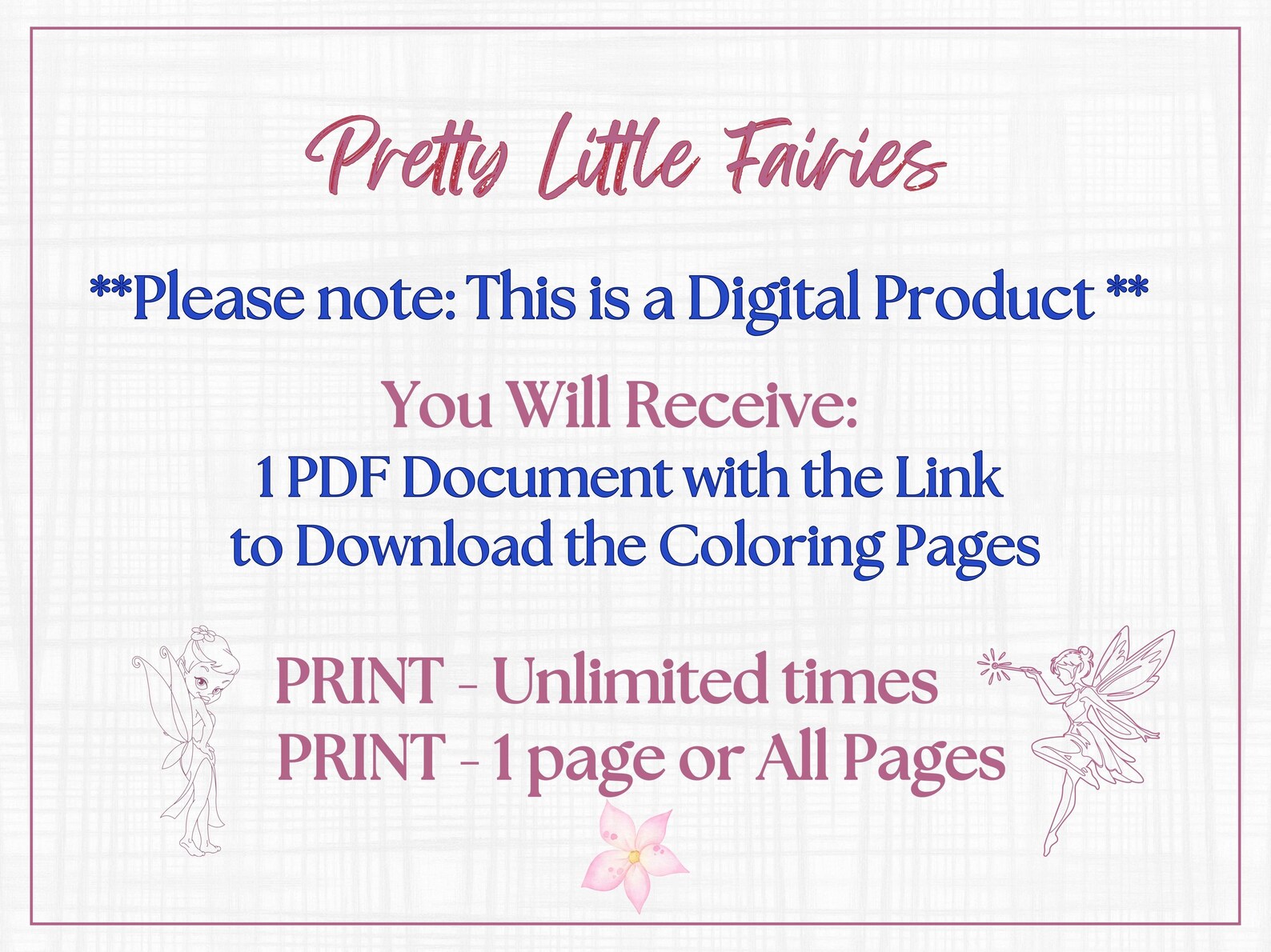 64 Printable Coloring Pages Pretty Little Fairies - Etsy