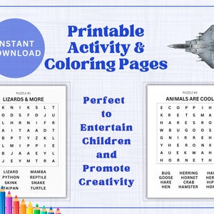 Fun Activity Pages for Kids -40 Printable Pages - Etsy