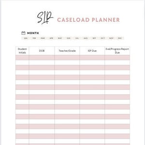 Speech Therapy Caseload Manager (variety Color Pack) - Etsy