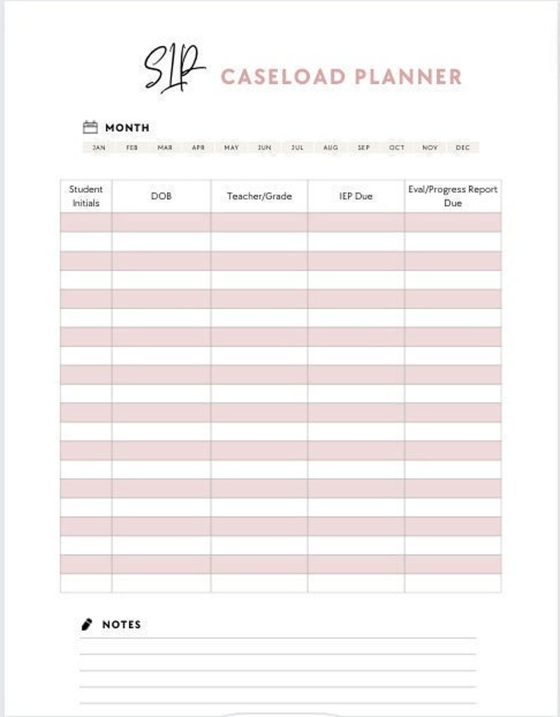 Speech Therapy Caseload Manager (variety Color Pack) - Etsy