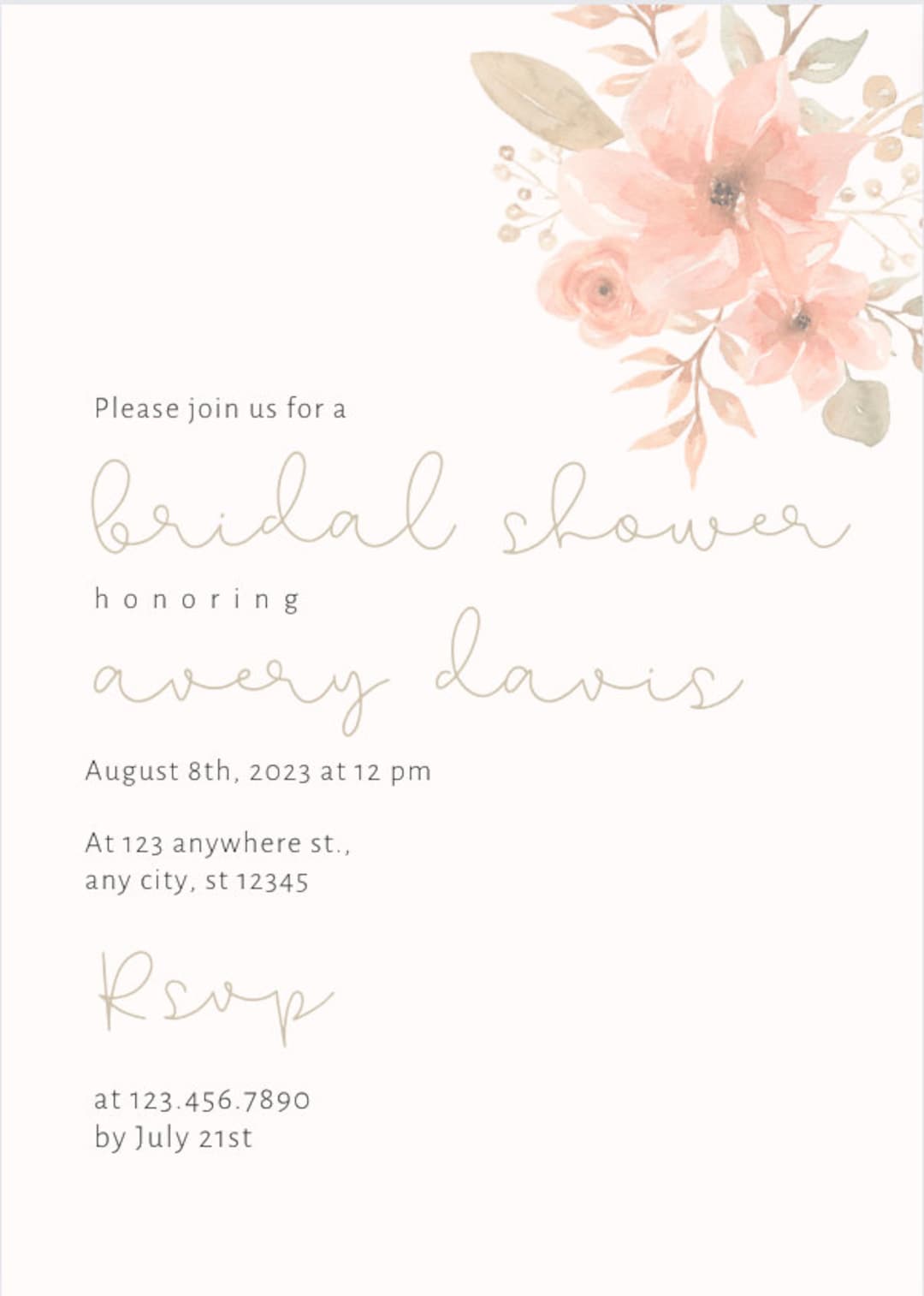 CUSTOM Bridal Shower Invitation - Etsy