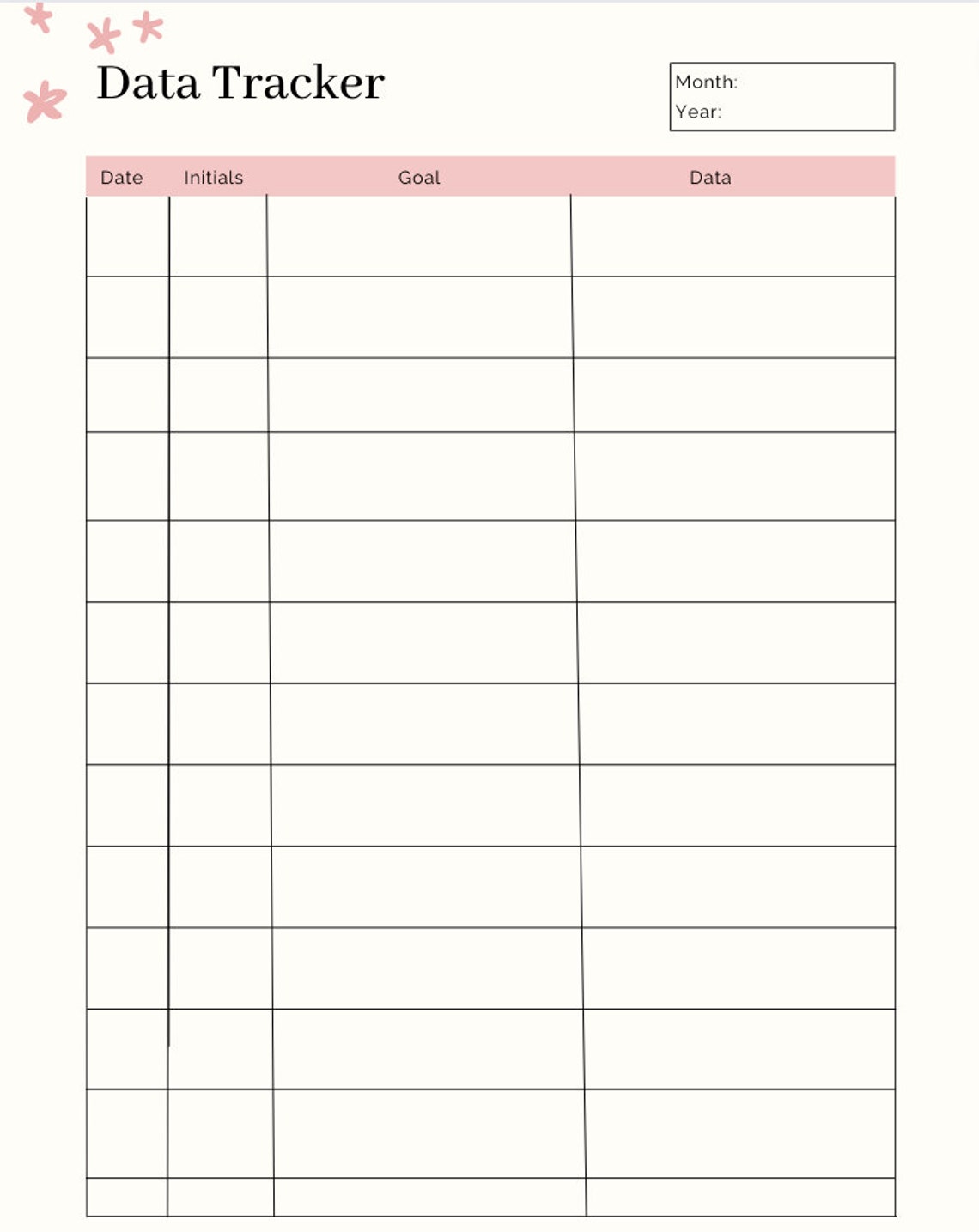 Data Tracker (variety Pack) - Etsy