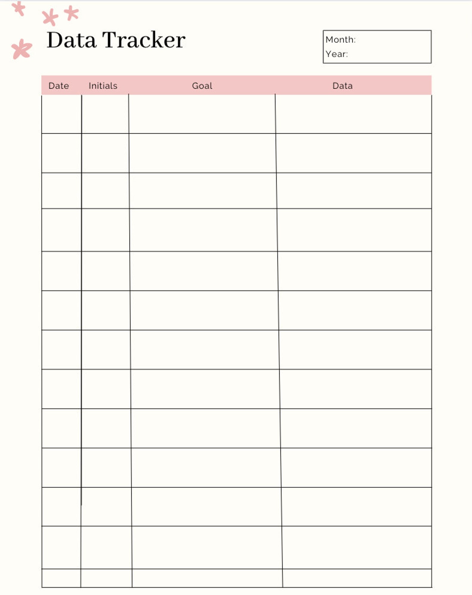 Data Tracker (variety Pack) - Etsy