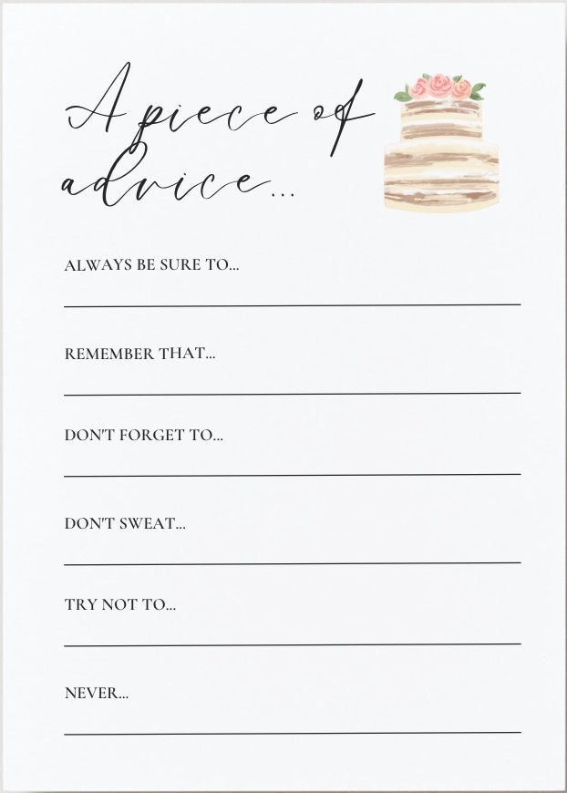 Advice for the Bride - Etsy