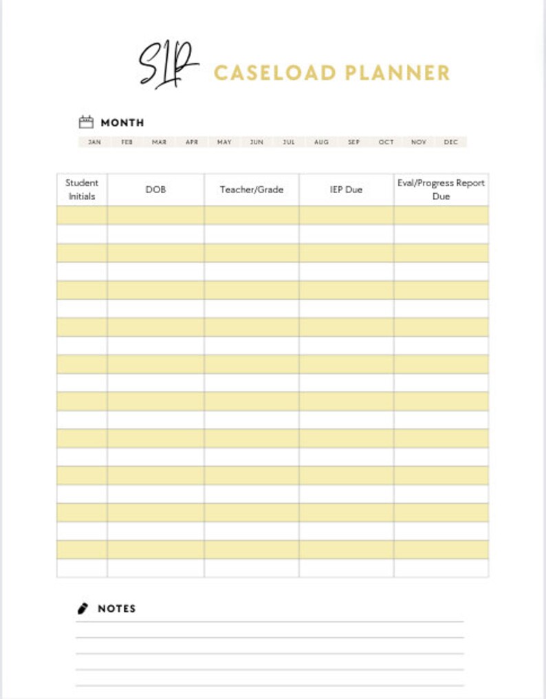 Speech Therapy Caseload Manager (variety Color Pack) - Etsy