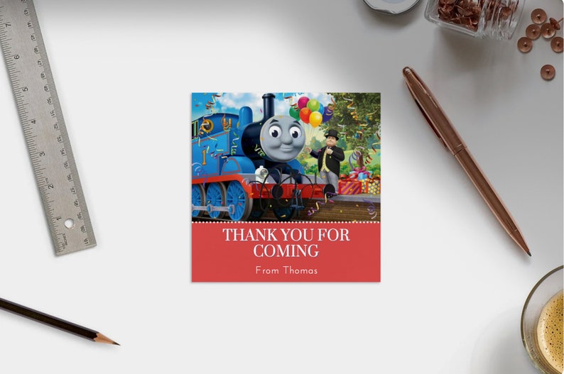 Thomas the Tank Engine Thank You Card DIGITAL - Etsy