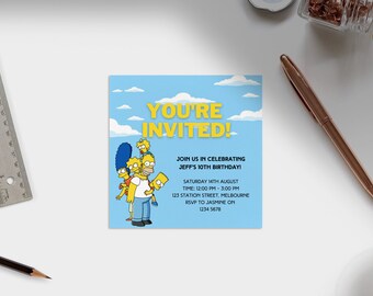The Simpsons Invitation, the Simpsons Birthday, the Simpsons Birthday ...