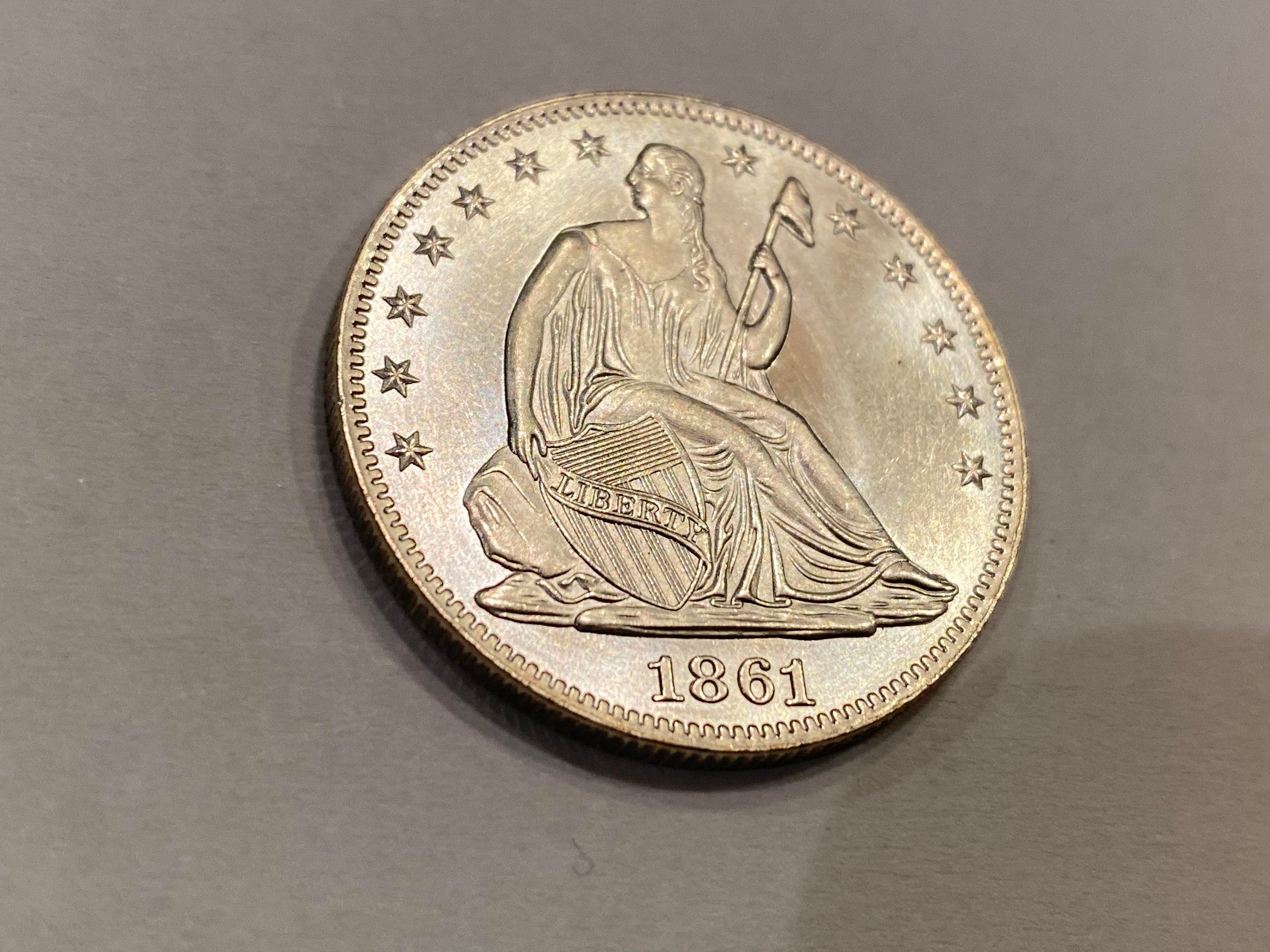 CSA 1861 Confederate States of America Half Dollar Coin Token SILVER ...