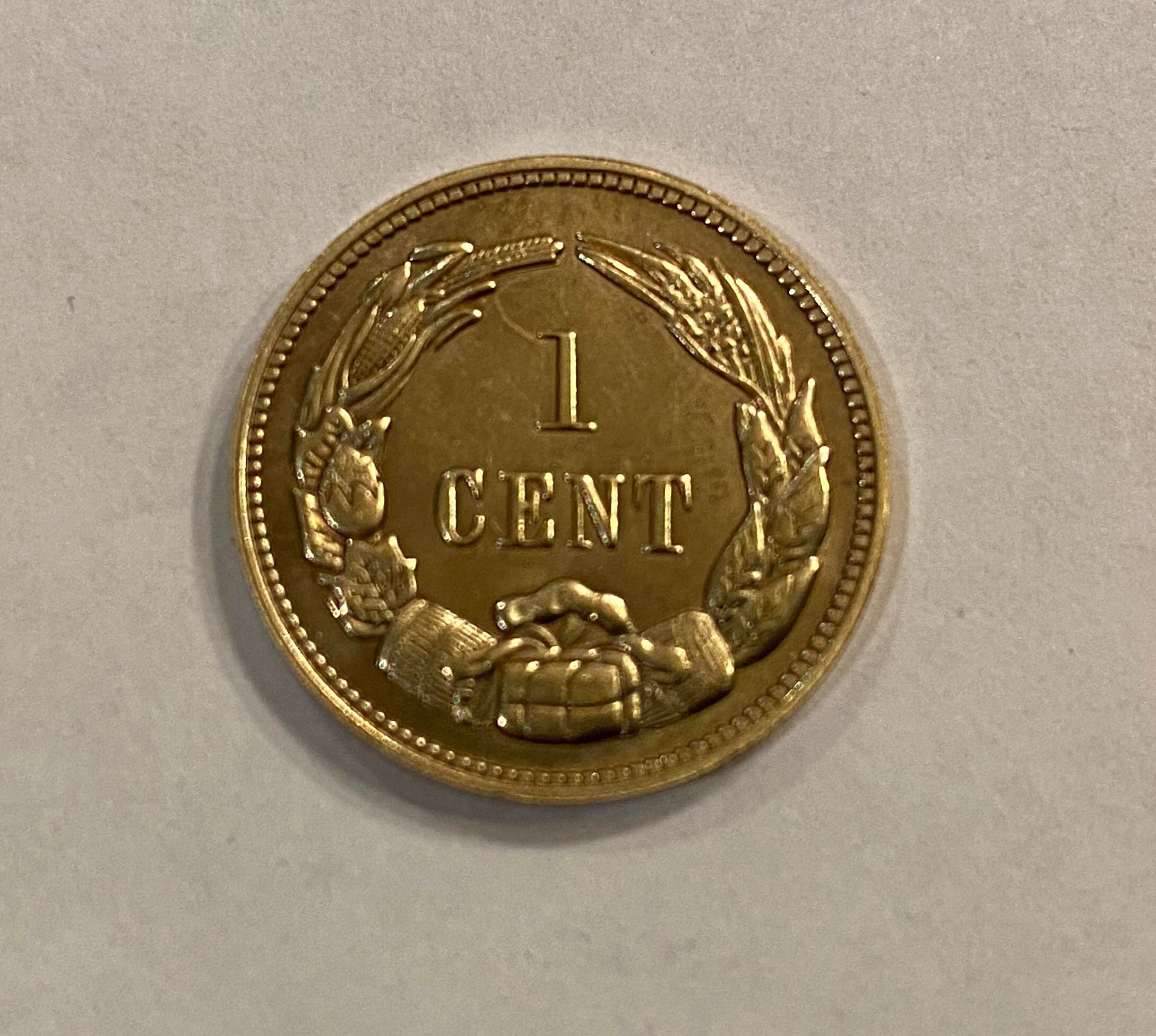 CSA 1861 Confederate States of America New Modern Brass Penny :fantasy ...