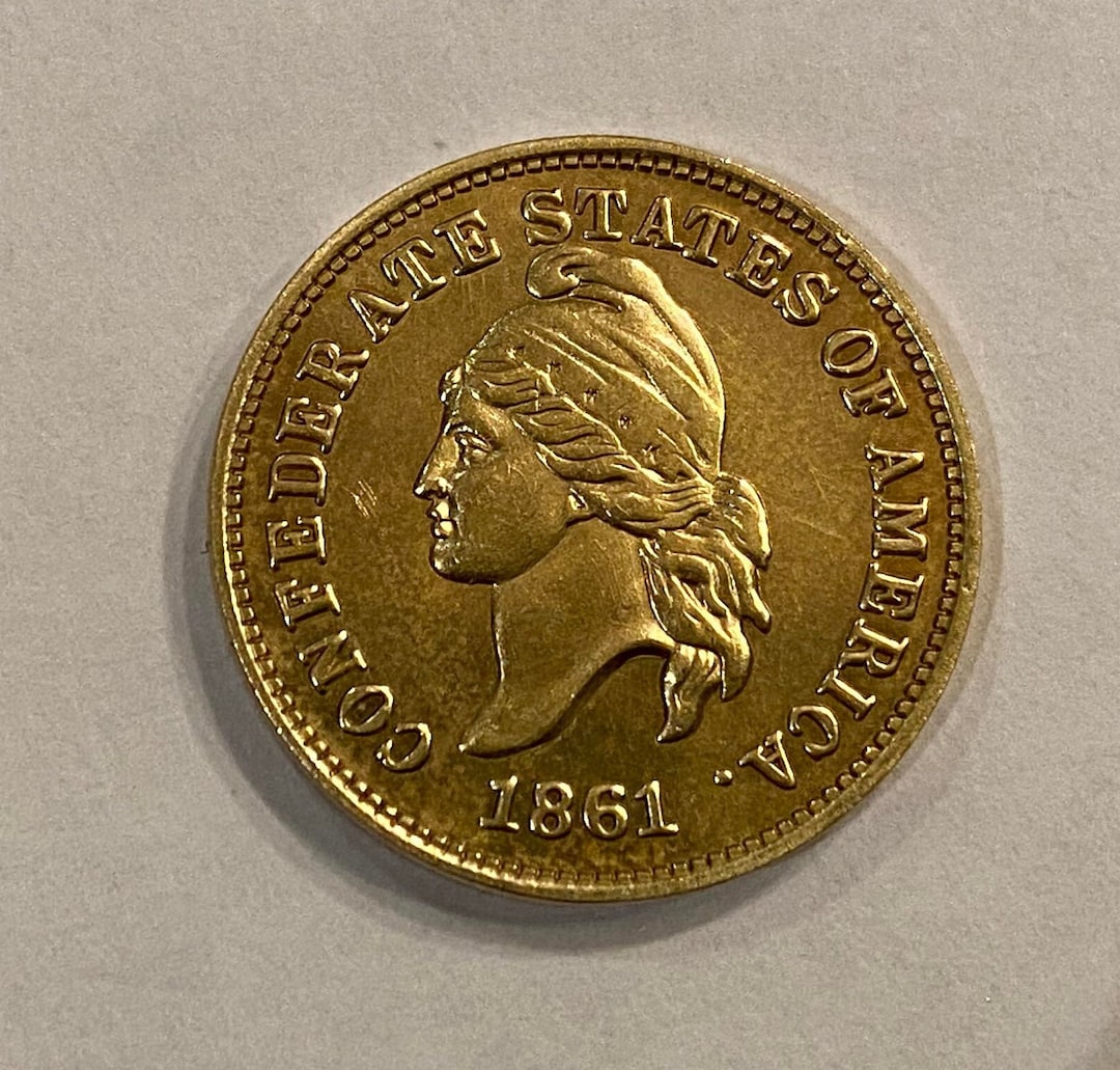 CSA 1861 Confederate States of America New Modern Brass Penny :fantasy ...