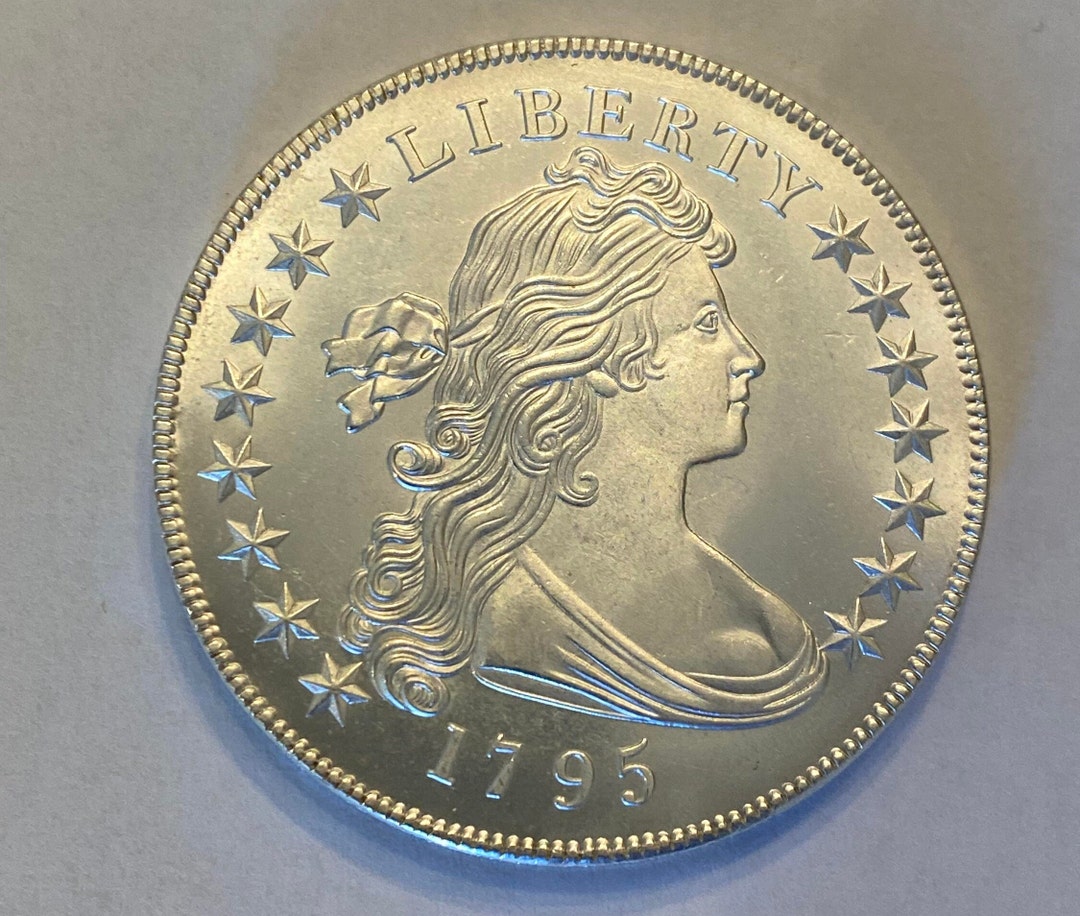 1795 Draped Bust One Dollar SILVER PLATED (reproductions Token ...