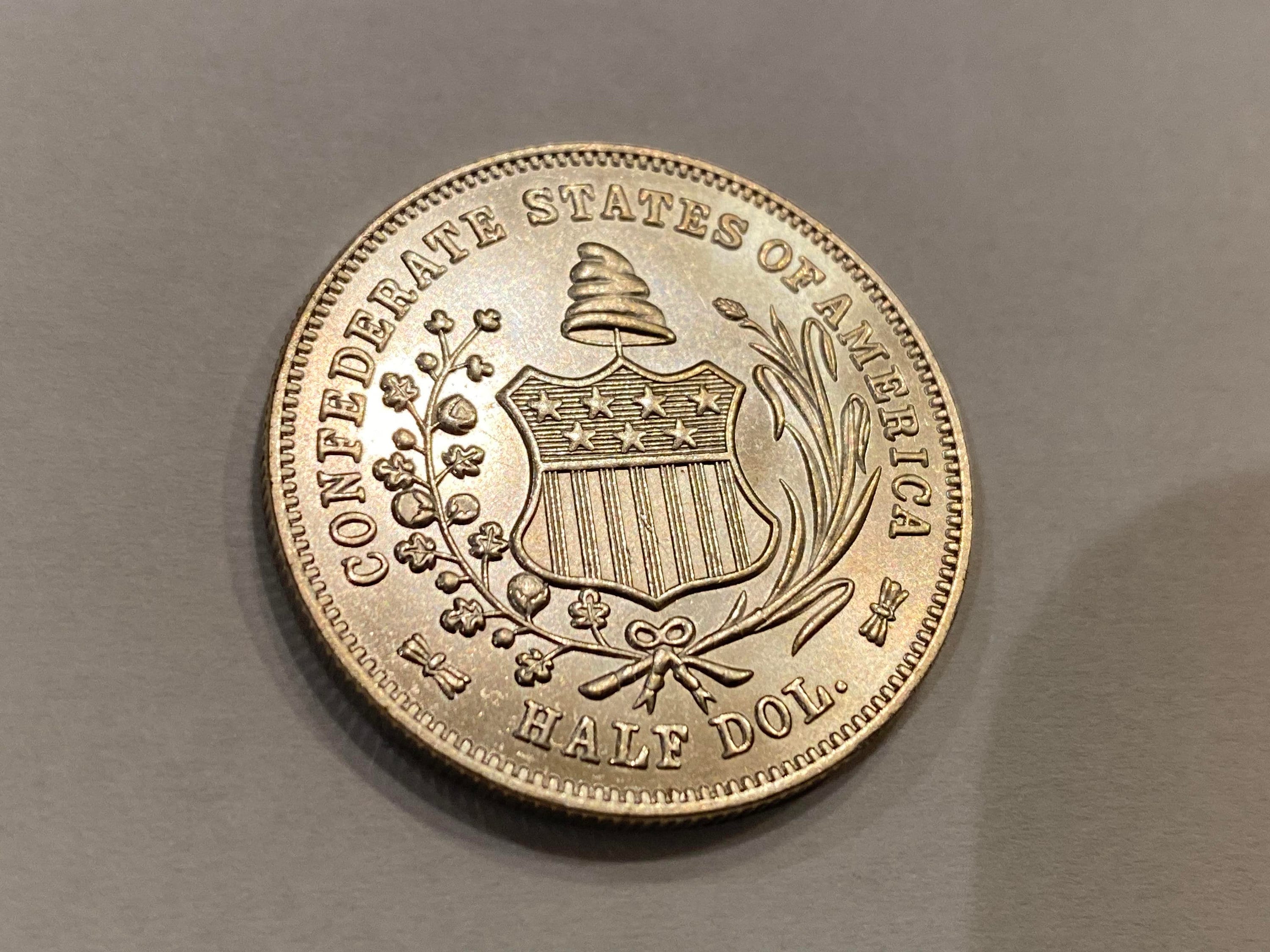 CSA 1861 Confederate States of America Half Dollar Coin Token SILVER ...