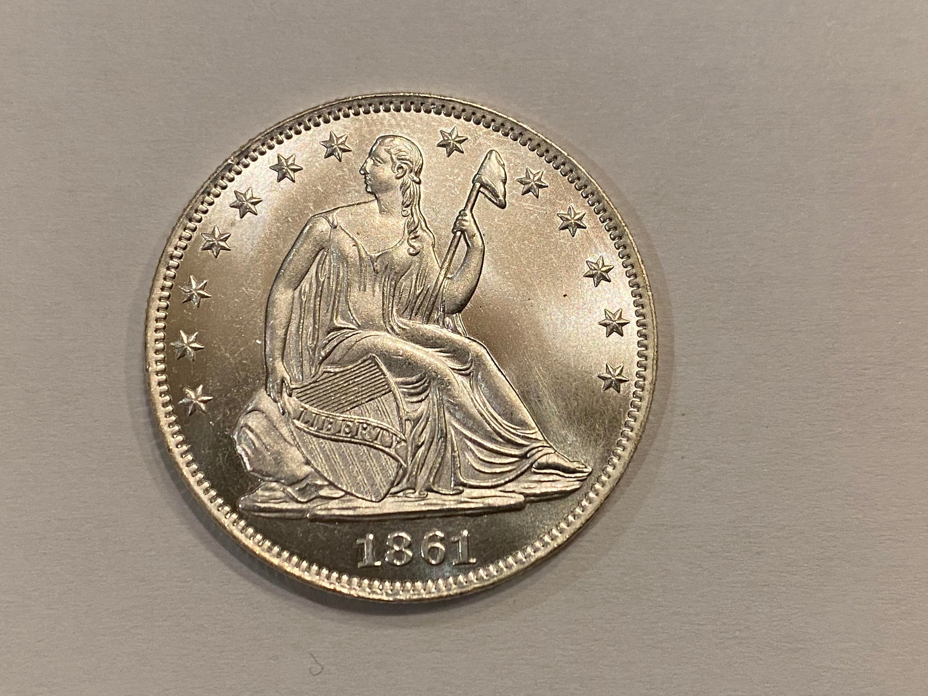 CSA 1861 Confederate States of America Half Dollar Coin Token SILVER ...