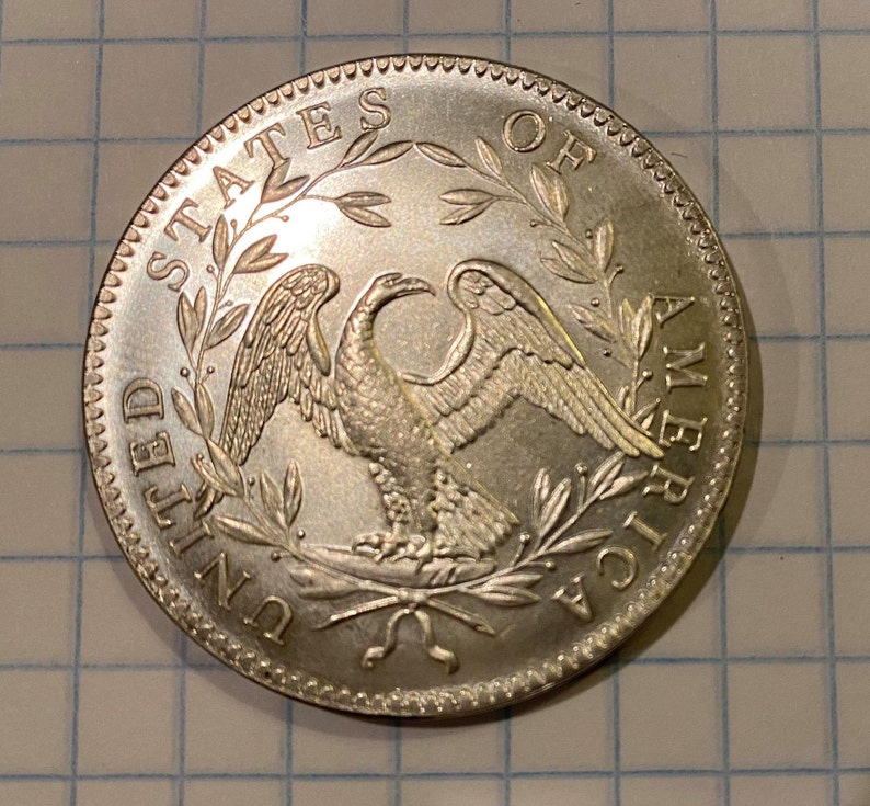 Flowing Hair One Dollar (reproductions Token) SILVER PLATED :fantasy ...