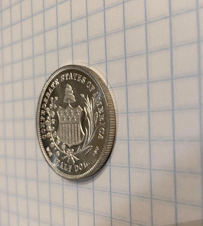 CSA 1861 Confederate States of America Half Dollar Coin Token SILVER ...