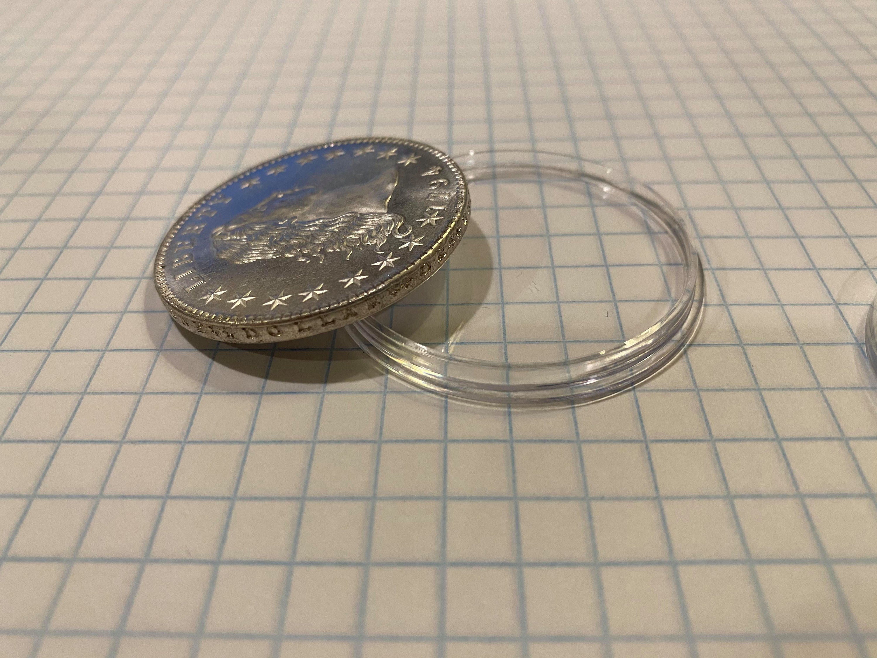 Flowing Hair One Dollar (reproductions Token) SILVER PLATED :fantasy ...
