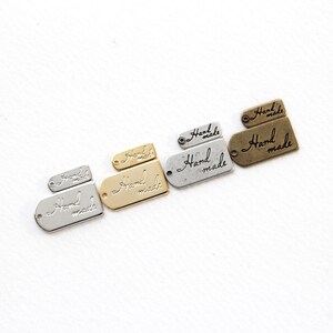 10pcs Metal Handmade Label Tag Charm, Metal Labels Charms, Bracelet ...
