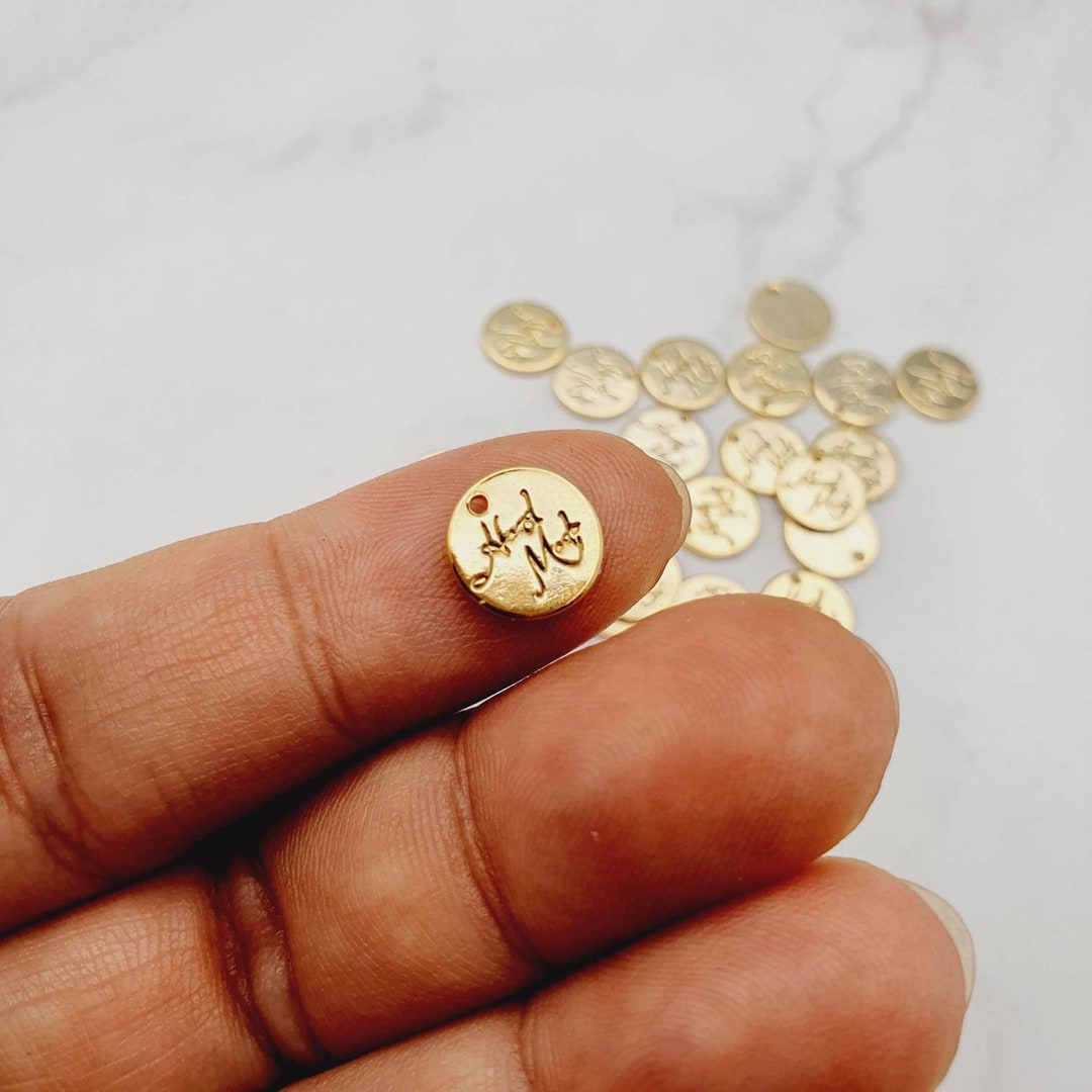 Tiny Circle Label Tag Charm, Metal Labels Charms (not Customizable ...