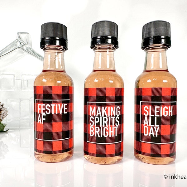 Holiday Bottle Label - Etsy