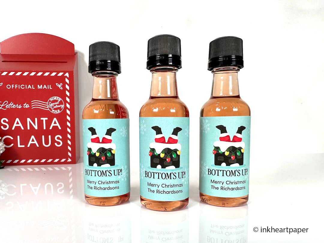 Christmas Party Gifts, Holiday Party Favors, Secret Santa, Bottoms up ...
