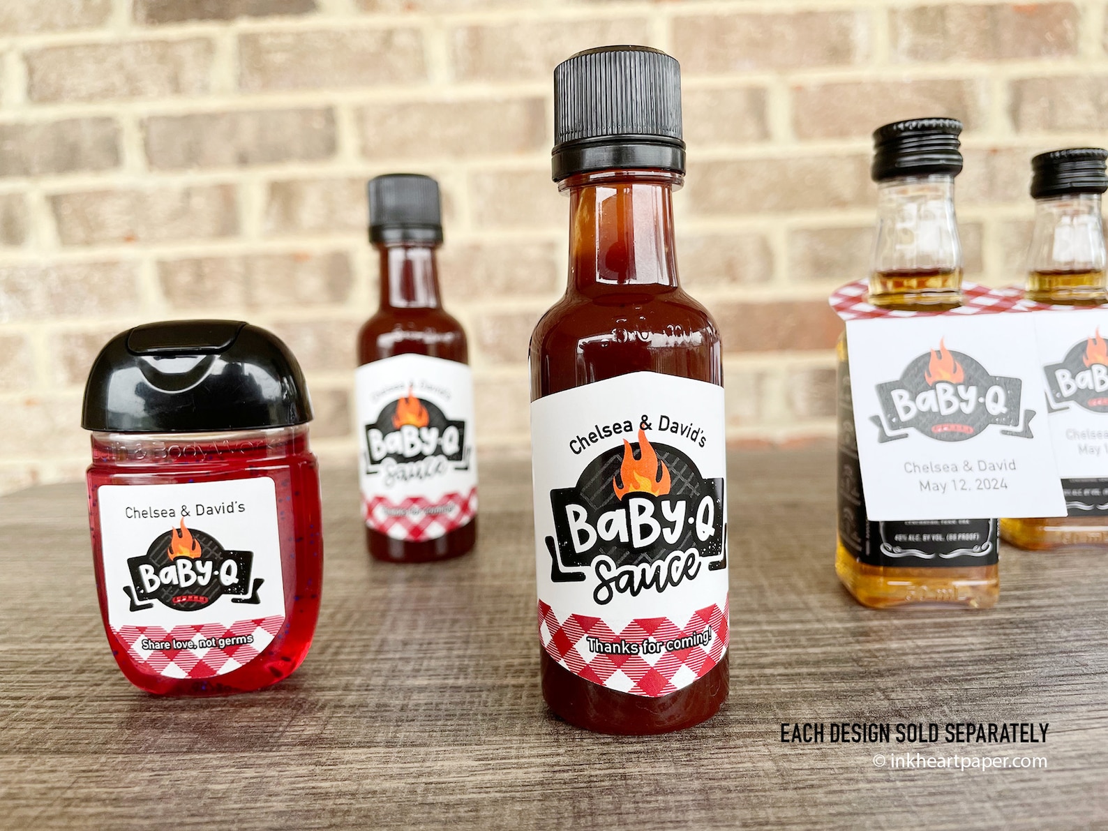Babyq Sauce Bottle With Labels Baby Shower Barbecue Sauce - Etsy