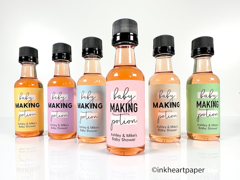 Baby Making Potion Baby Shower Favors Custom Mini Bottle - Etsy