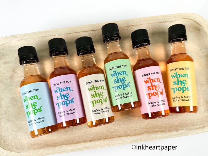 Baby Shower Favors, When She Pops Stickers, Guest Favors, Baby Shower ...