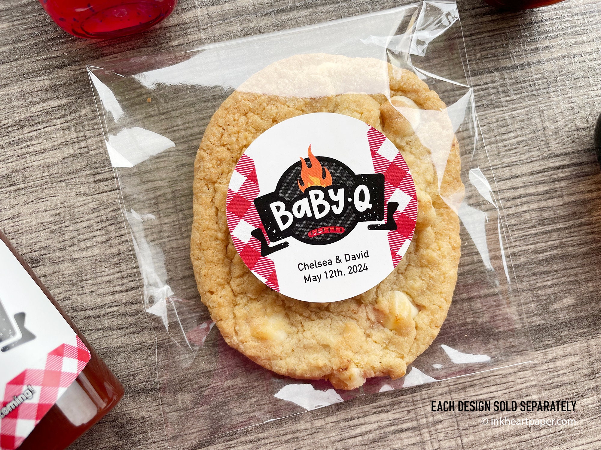 Barbecue Baby Shower Stickers Round Favor Labels BBQ Coed - Etsy