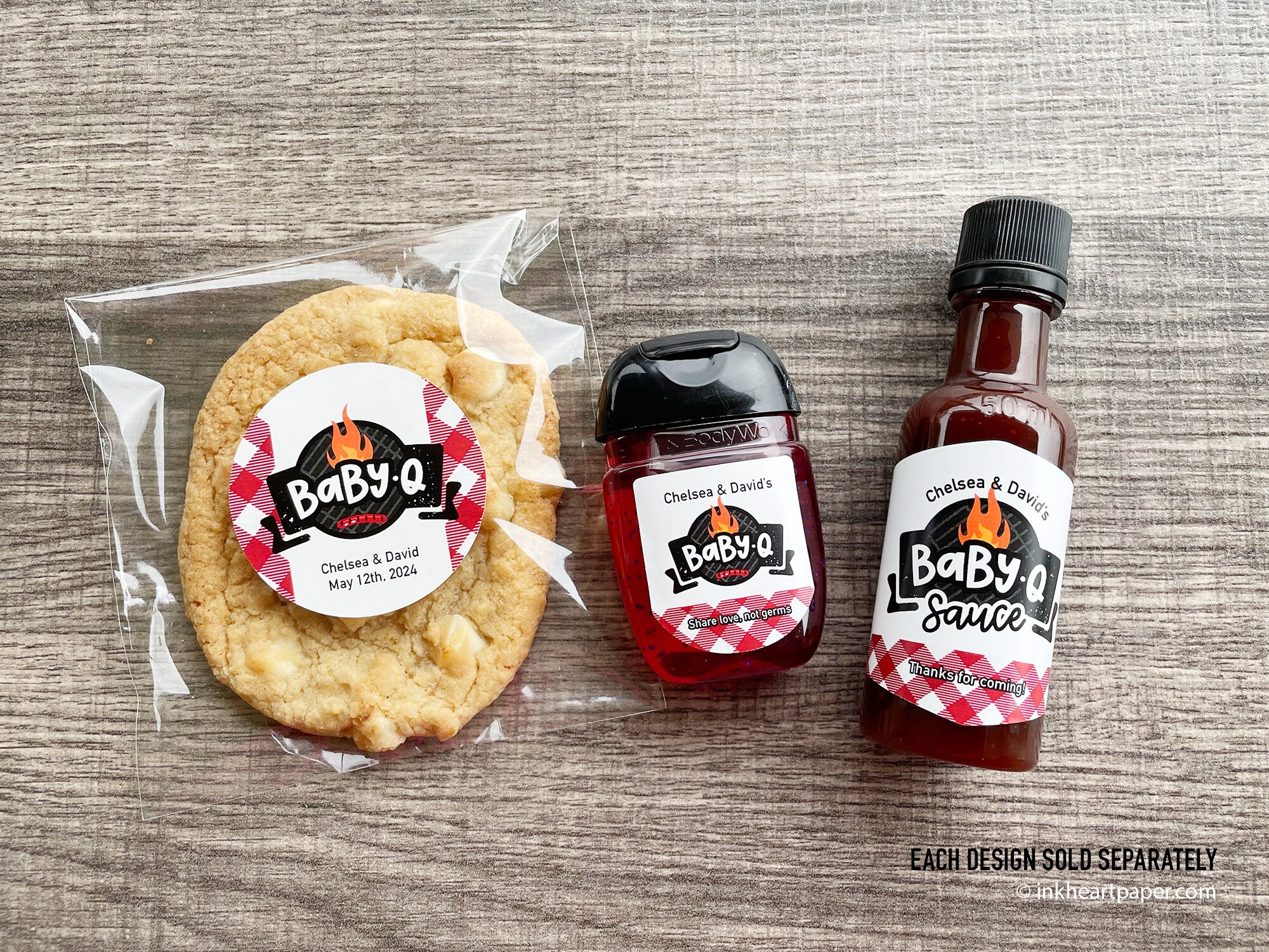 Babyq Sauce Bottle With Labels Baby Shower Barbecue Sauce - Etsy