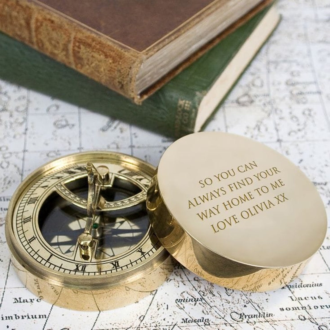 Personalised Engraved Iconic Adventurer's Sundial Compass | Etsy