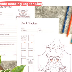 Kids Reading Log Printable Kids Book Review Template Printable Reading ...