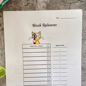 Reading Journal Printable Kit , Cat Reading Journal Templates , Reading ...