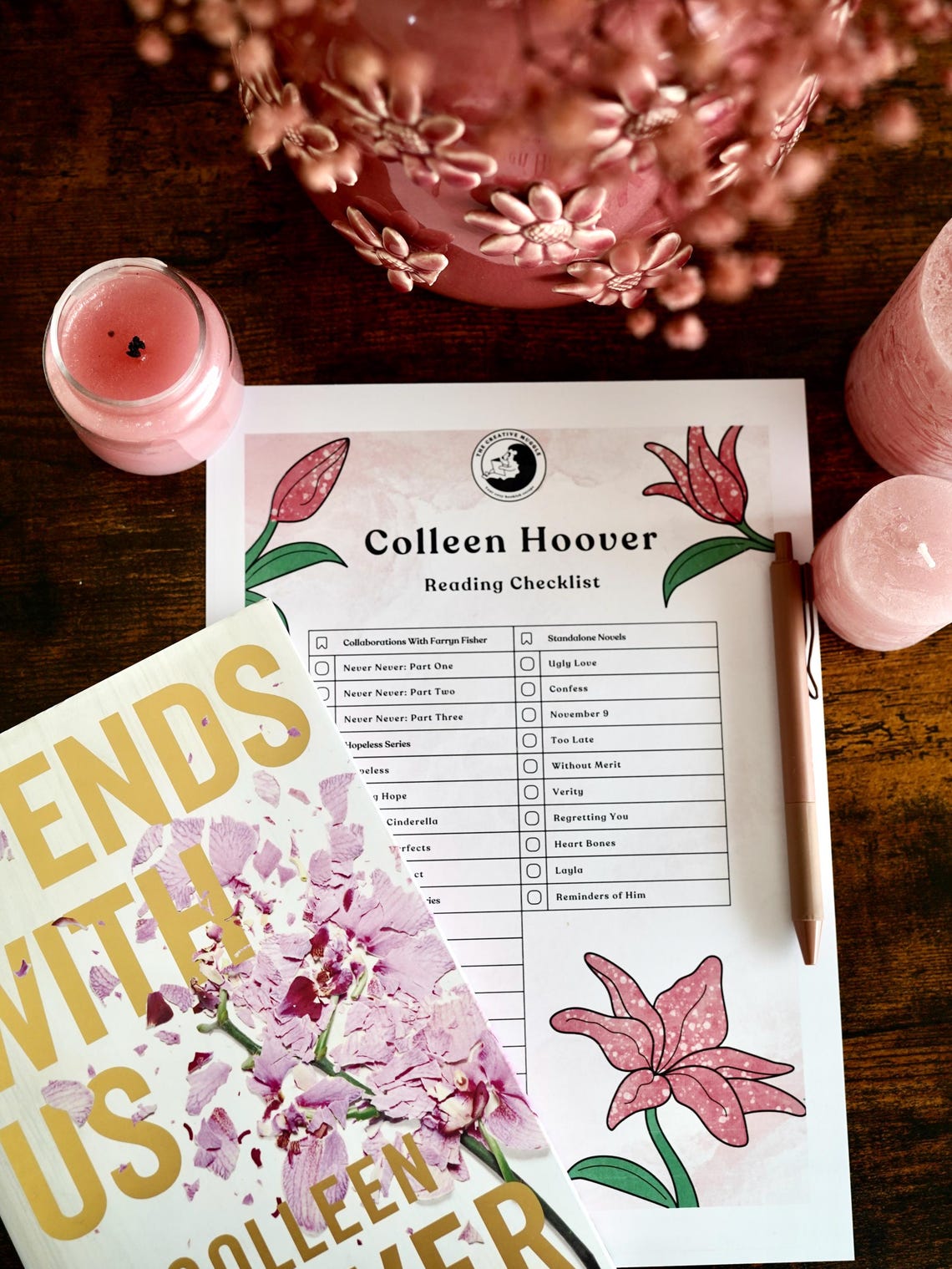 Colleen Hoover Books Checklist,printable Colleen Hoover Reading ...