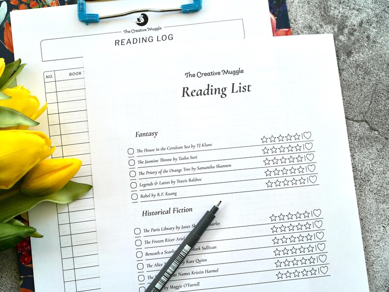 Reading Tracker Printable, Reading Tracker Template, Reading Tracker ...