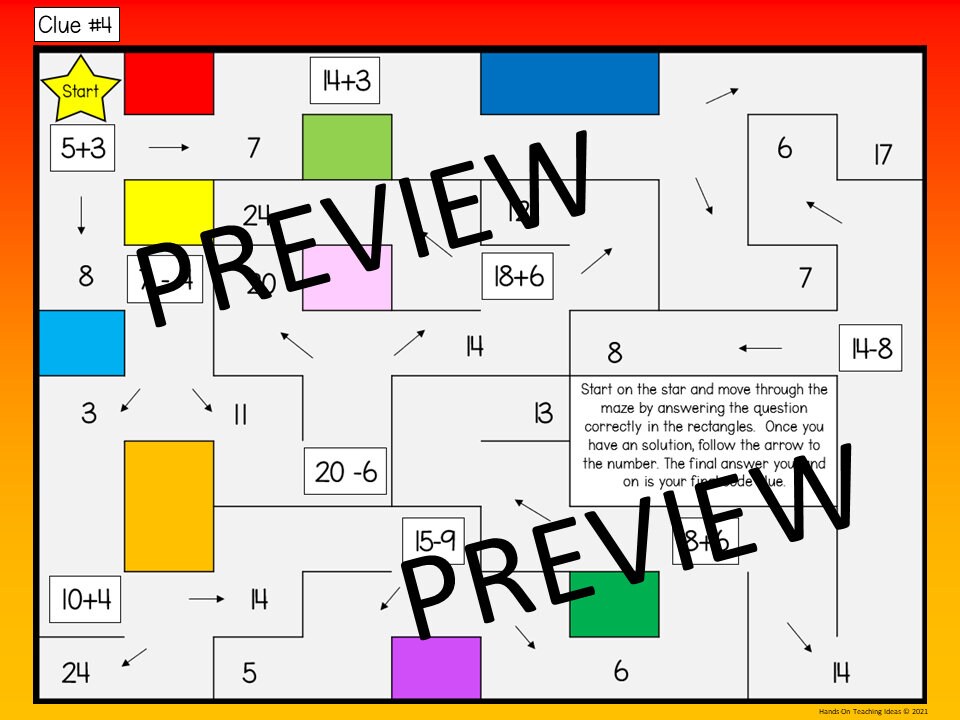 Printable Math Escape Room: Primary Grades Game (digital Download) - Etsy