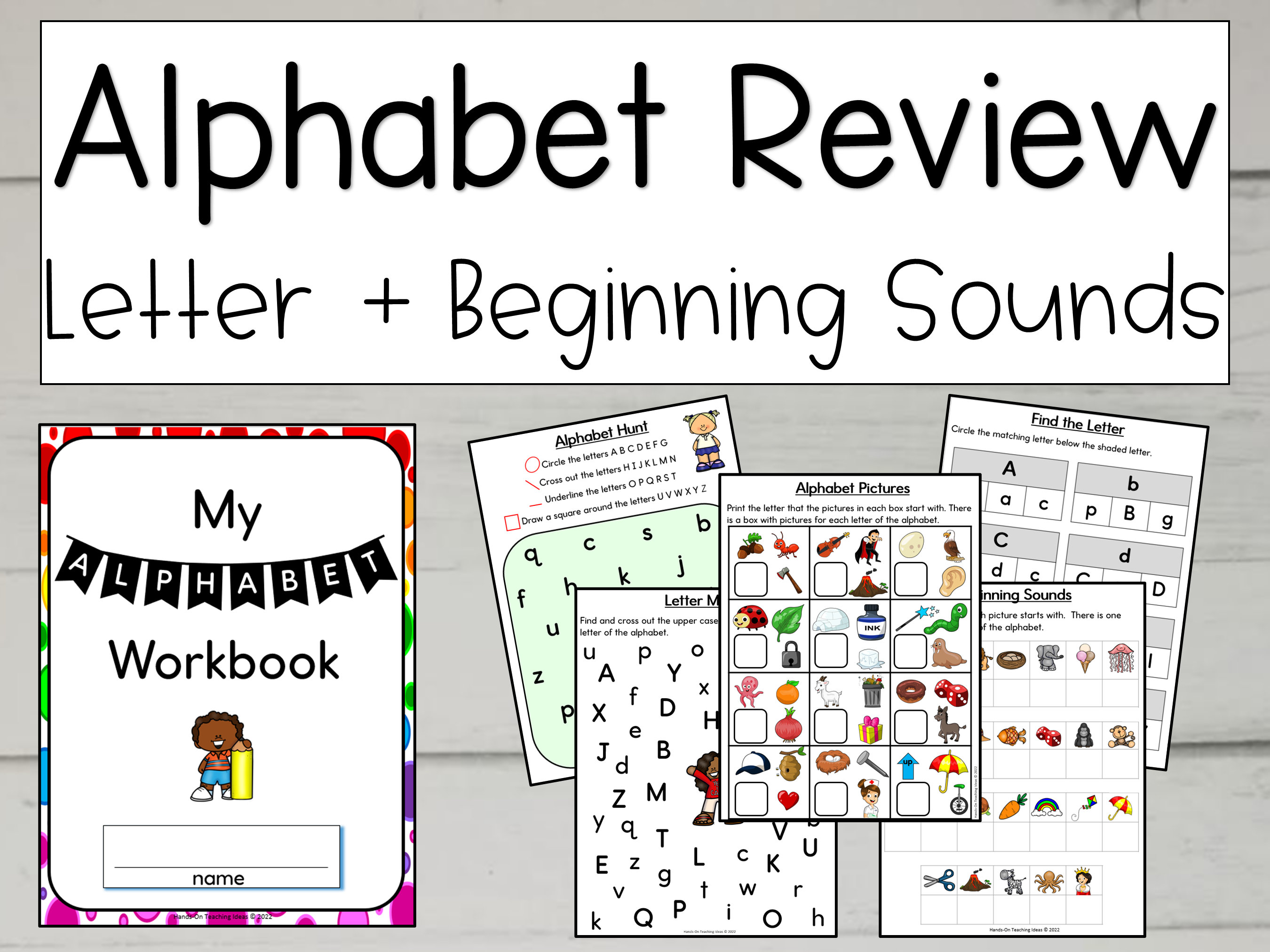Kindergarten Workbook, Alphabet Review, Kids Activities, Preschool ...