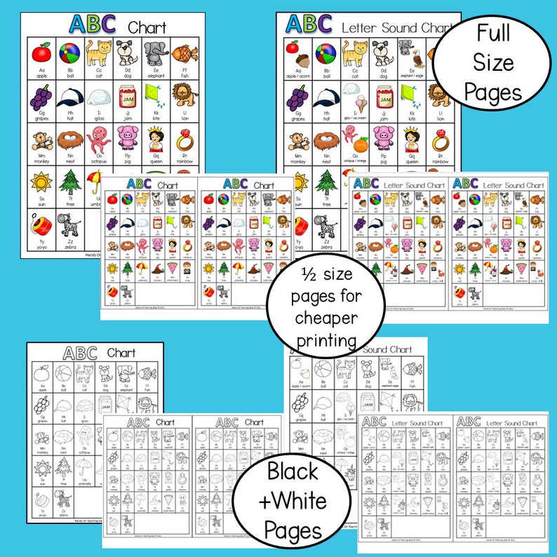 Alphabet & Phonics Chart: Letter Sounds Learning (digital Download) - Etsy