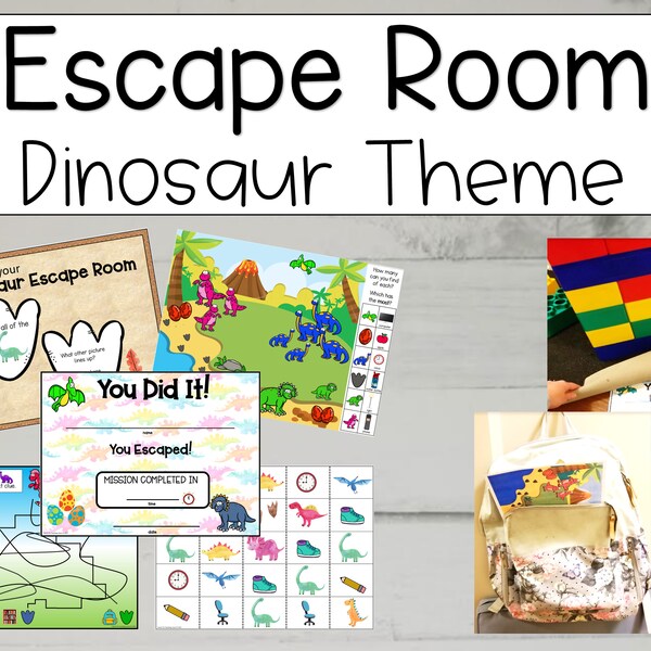Dinosaur Escape Room - Etsy