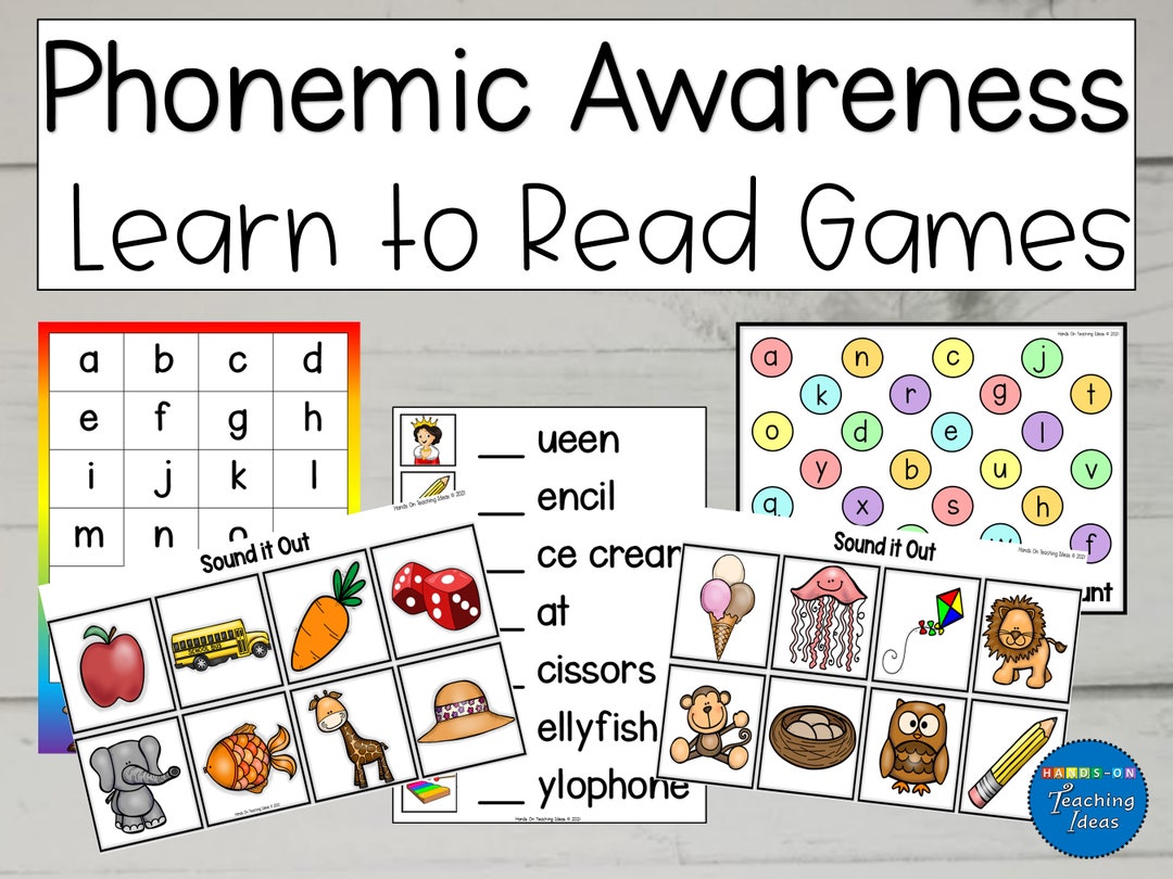 Phonemic Awareness, CVC Activities, Reading Games, Learn to Read ...