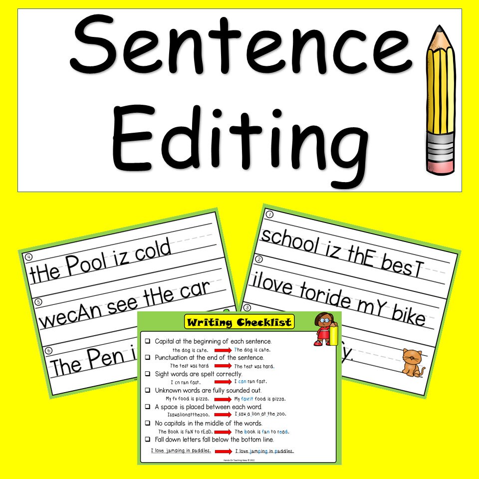Writing Editing, Kindergarten Worksheets, Learn to Write, Homeschool ...