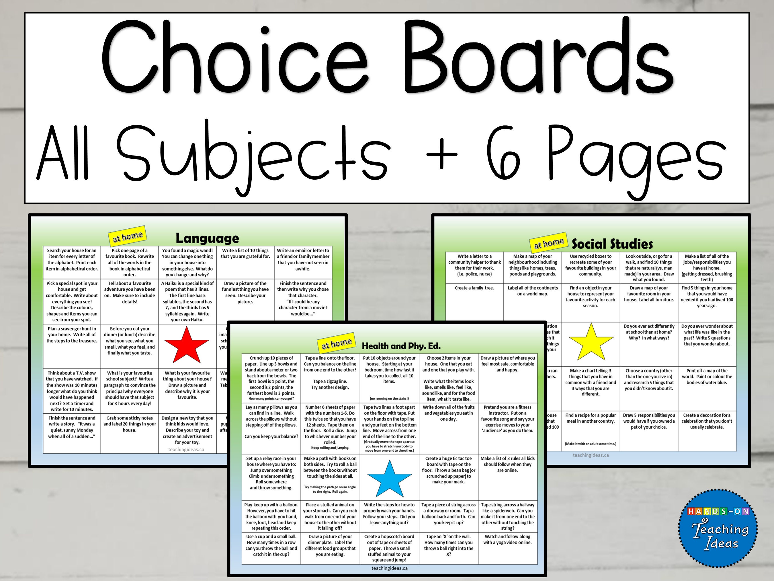 Choice Board, Activities for Kids, Learning Activities, Printable ...