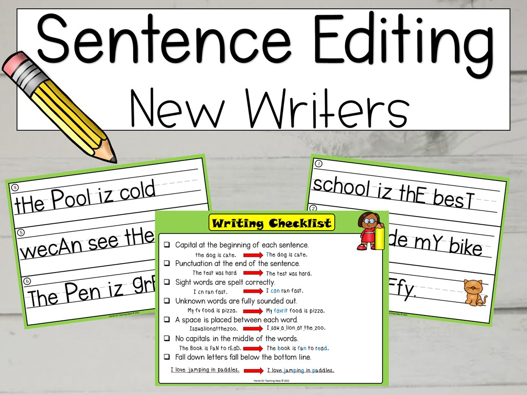 Writing Editing, Kindergarten Worksheets, Learn to Write, Homeschool ...